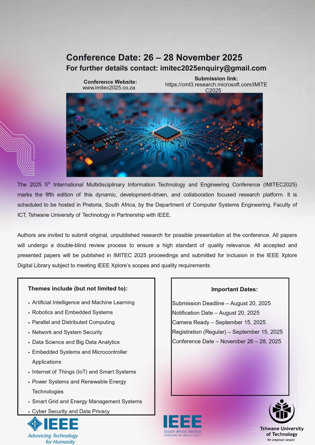 Call for Papers: IMITEC 2025 –5th International Multidisciplinary IT ...